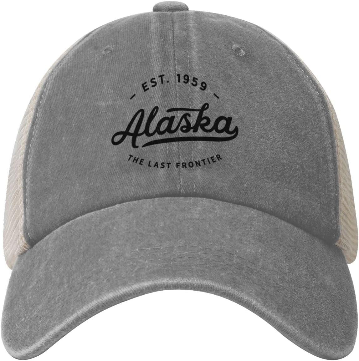 Classic Vintage Retro Alaska Est 1959 Warm Cowboy Hat Men Vintage Mesh ...
