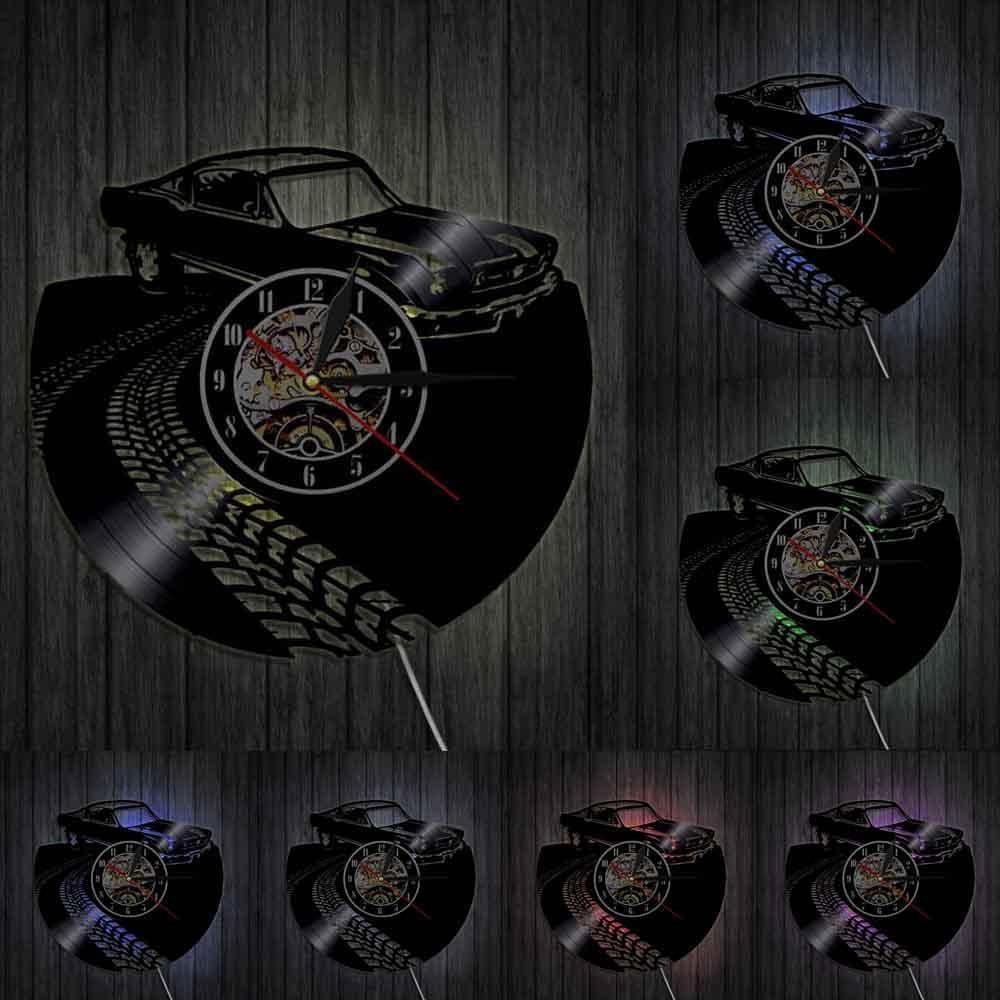 Classic Vintage Retro Car with Road Mark Wall Art Wall Clock Sports ...