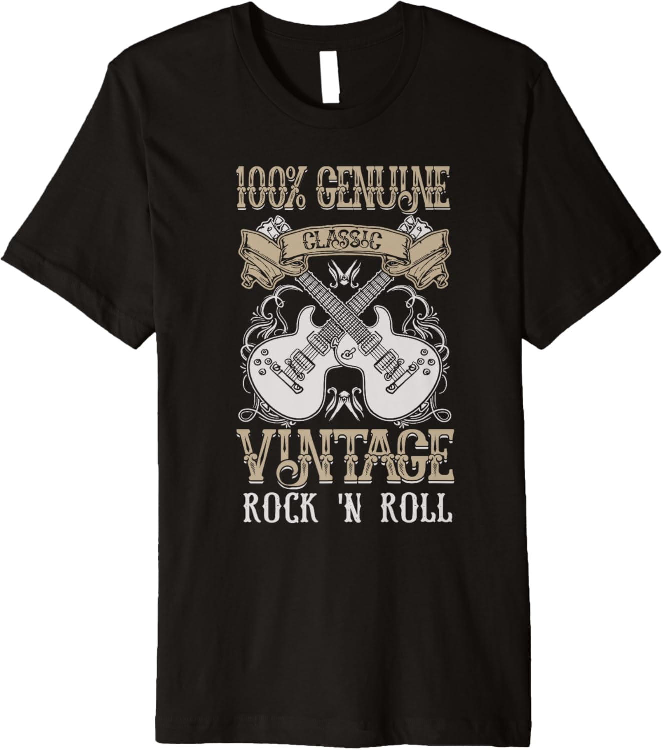 Classic Vintage Rock T Shirt Rock n Roll Guitar Guitars Premium T-Shirt ...