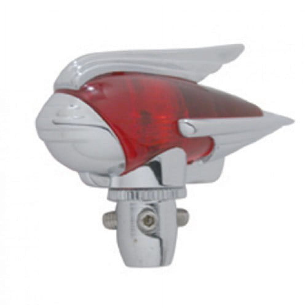 Classic Vintage Rod Antique Car Truck Chrome Red Antenna Topper ...
