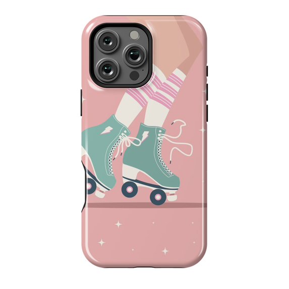 Classic Vintage Roller Skates Watercolor Art iPhone Case 17 16 15 14 13 ...