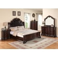 Classic Vintage Style 6Pc King Panel Bed Set Brown Finish Bedroom ...