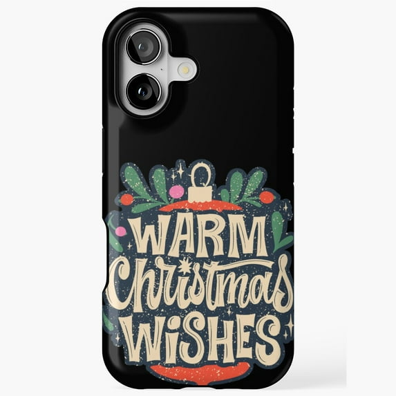 Classic Vintage Warm Wishes Holiday Gift for iPhone 17 11 12 13 14 15 ...
