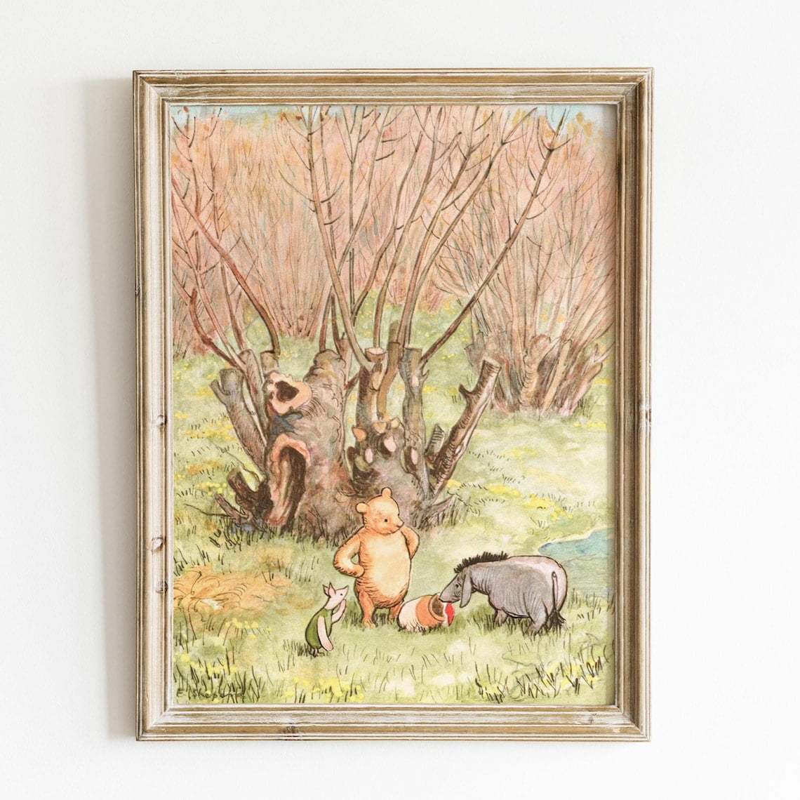 Classic Vintage Winnie The Pooh Book Illustration, Retro Winnie The ...