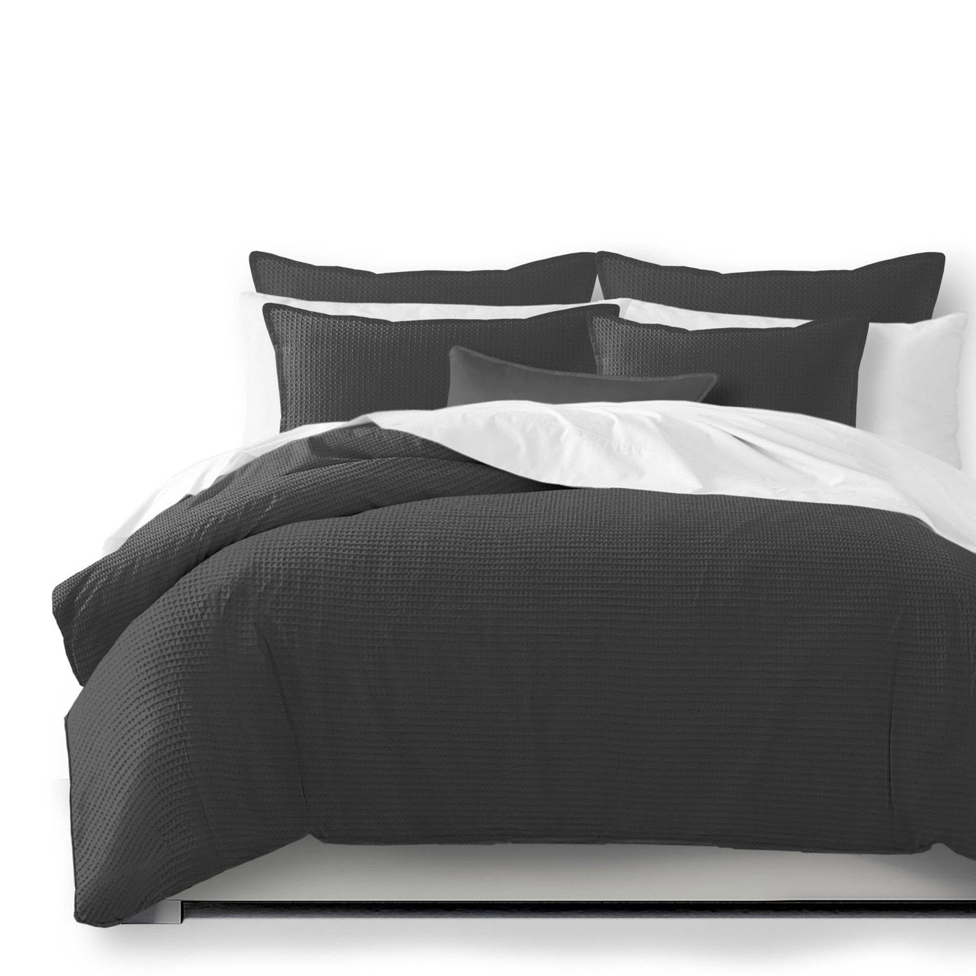 Classic Waffle Gray Comforter Set Full - Walmart.com