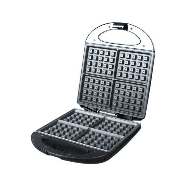 Classic Waffle Iron, 4 Square Belgian Waffle Maker, Non-Stick with ...