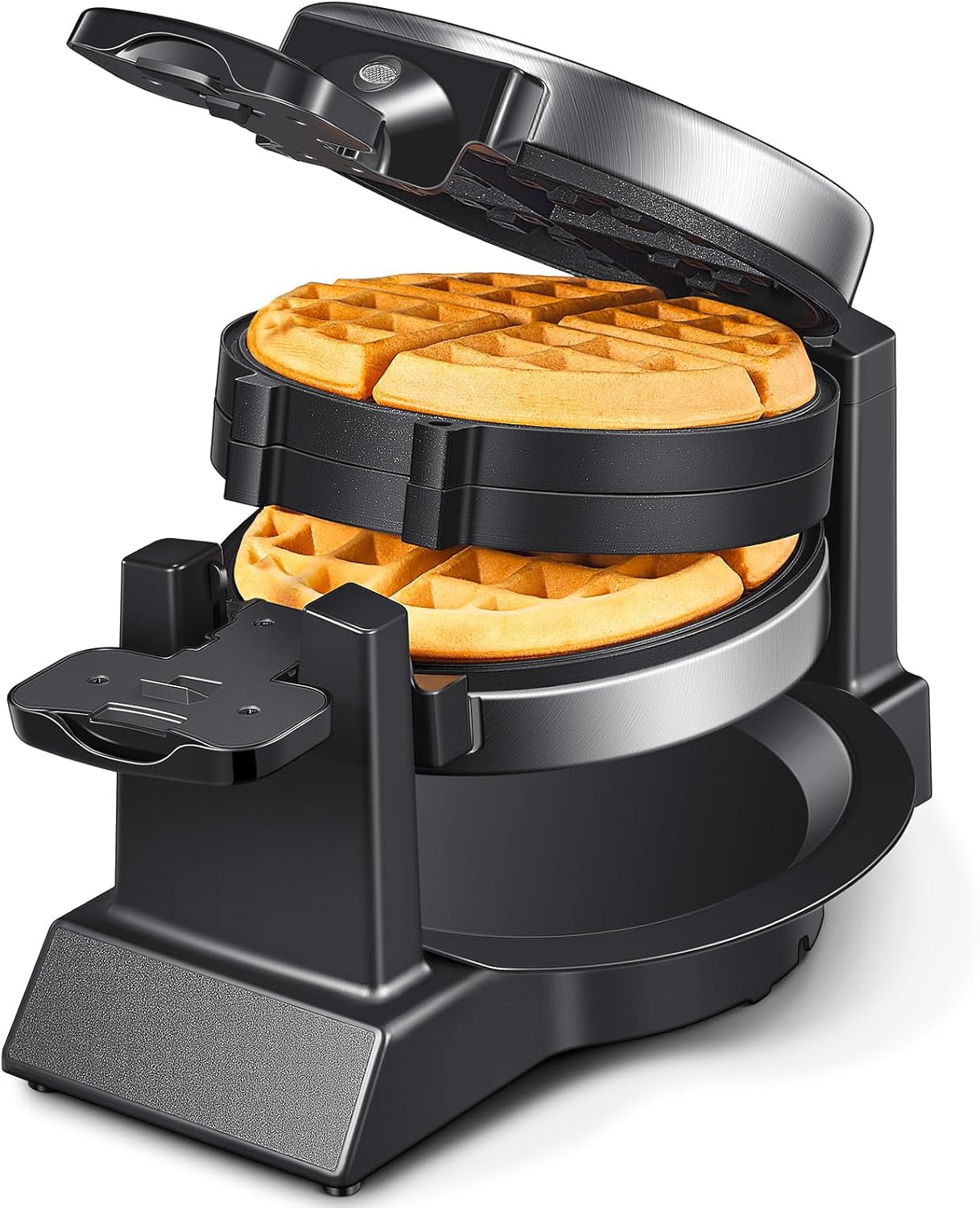 Classic Waffle Iron, Double Belgian Waffle Maker with 180 Flip, 1400W ...
