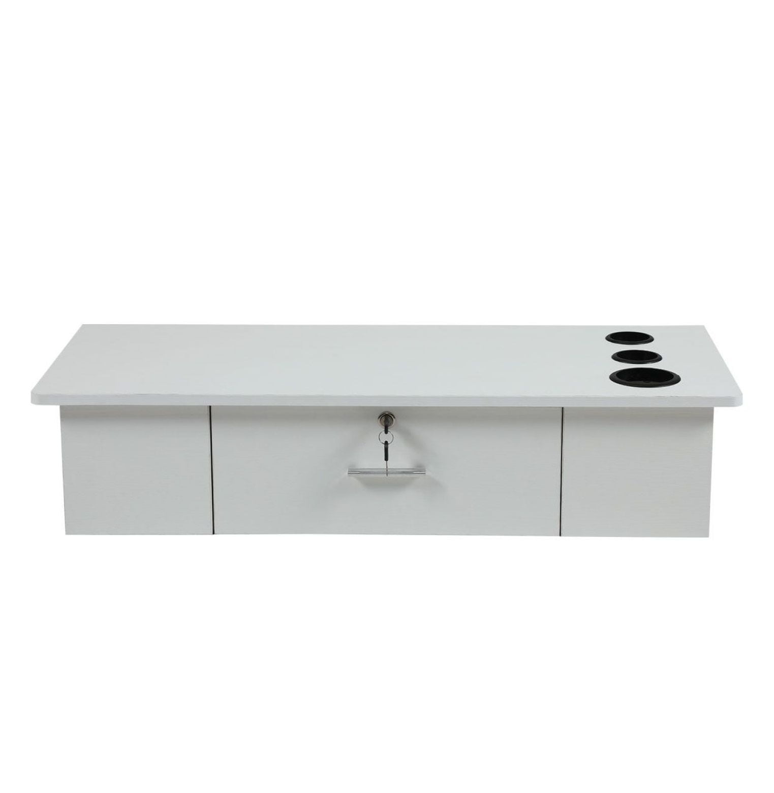 Classic Wall-Mounted Styling Station with Drawer and Tool Holes, Vanity ...