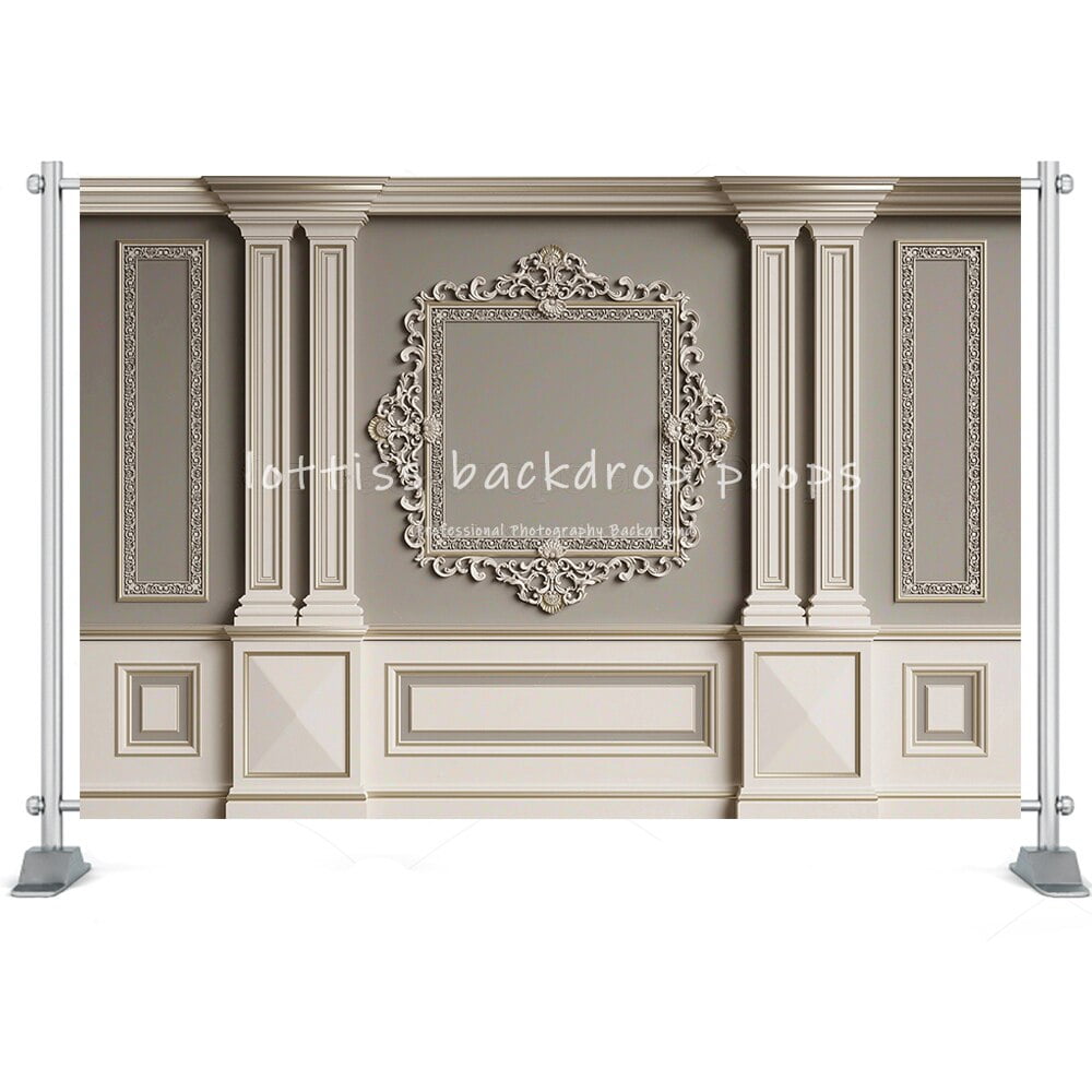Classic Wall Photography Backdrop Vintage Castle Room Carving Pattern ...