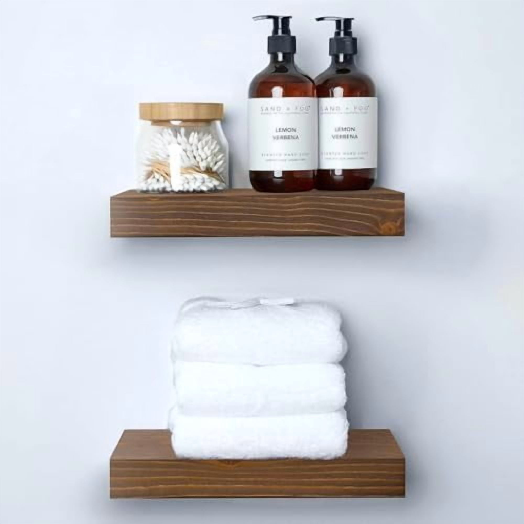 Classic Walnut 12 inch Floating Shelf, High End Solid Real Wood Small ...