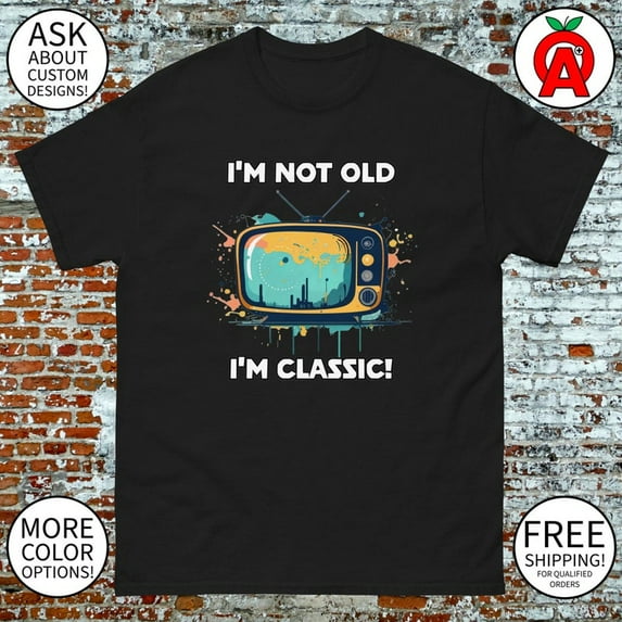 Classic Watercolor TV For Old And School And Style And Fun Unisex T ...