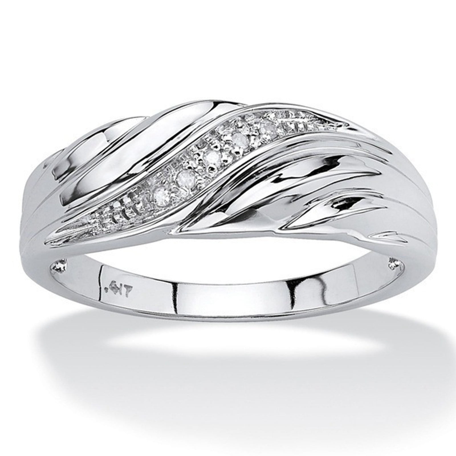 Classic Wave Design Ring – Polished Finish with Accent Detailing for ...