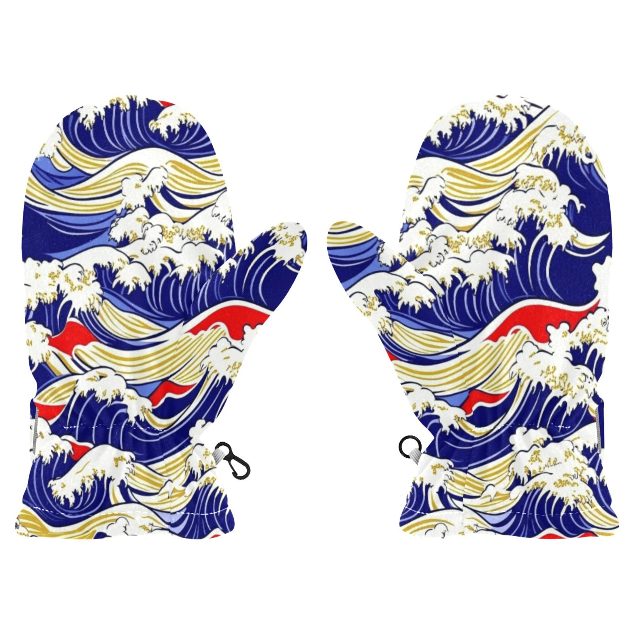 Classic Wave Pattern Witch Cauldron Pattern Cold Weather Mittens Cozy ...