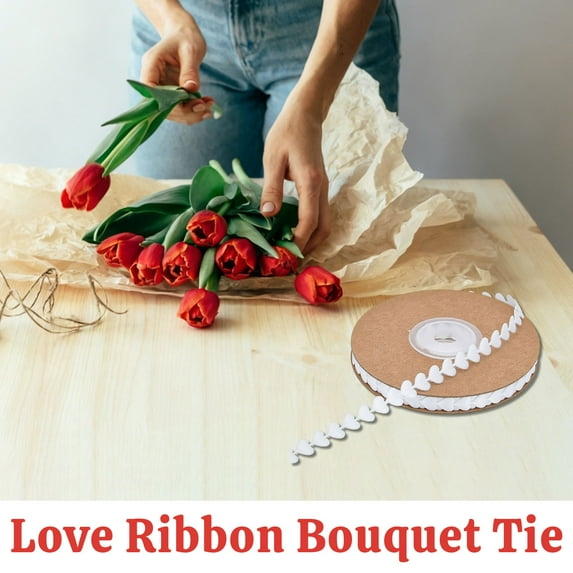 Classic Wavy Heart-Shaped Ribbon, 1-Pack, for DIY Crafts, Gift Wrapping ...