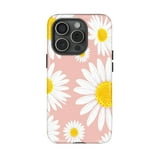 Classic White Daisy Pink Floral Aesthetic Phone Case with iPhone 17 to ...