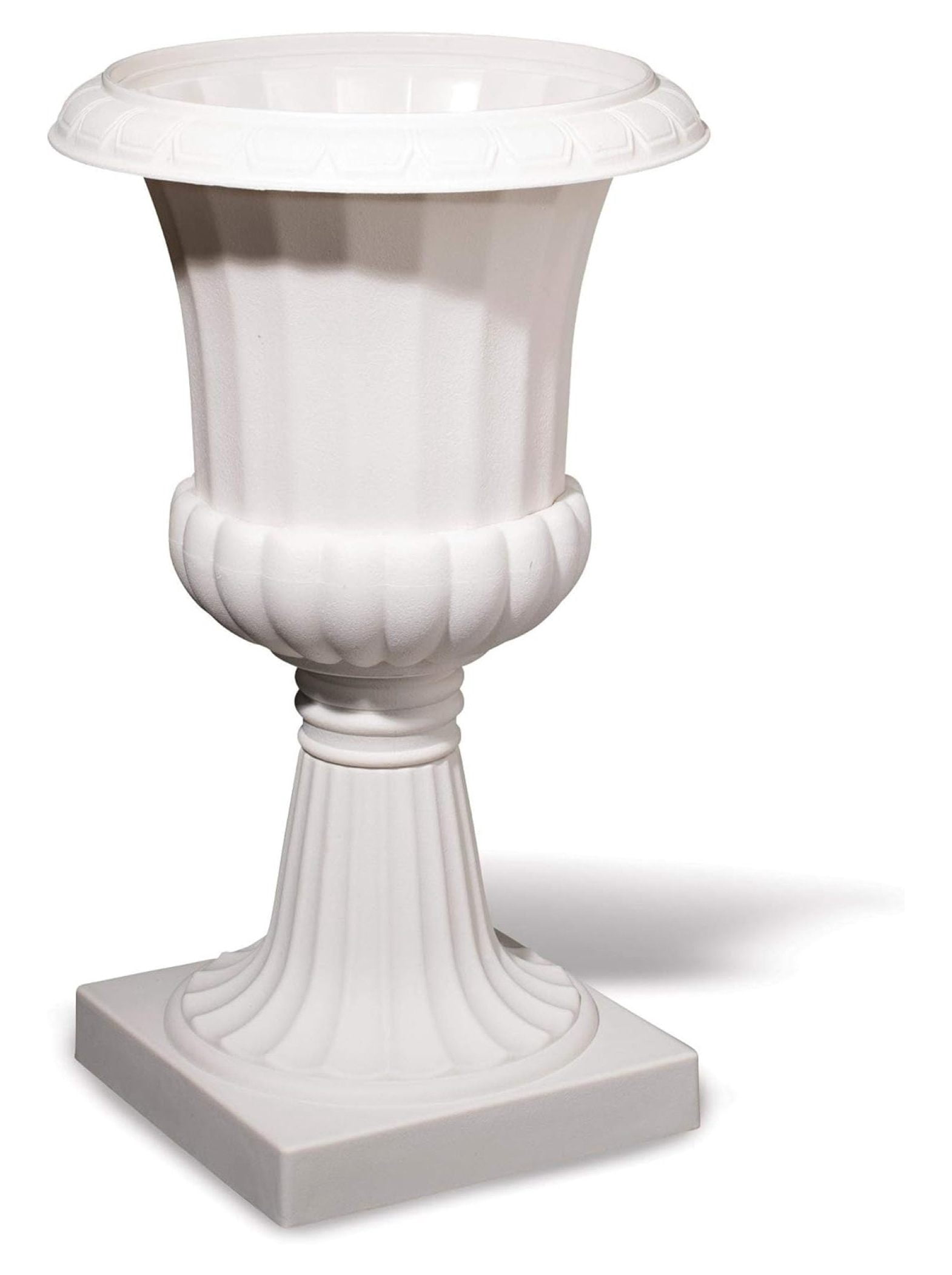Classic White Decorative Plastic Urn Planter, 19 Inches High - Walmart.com