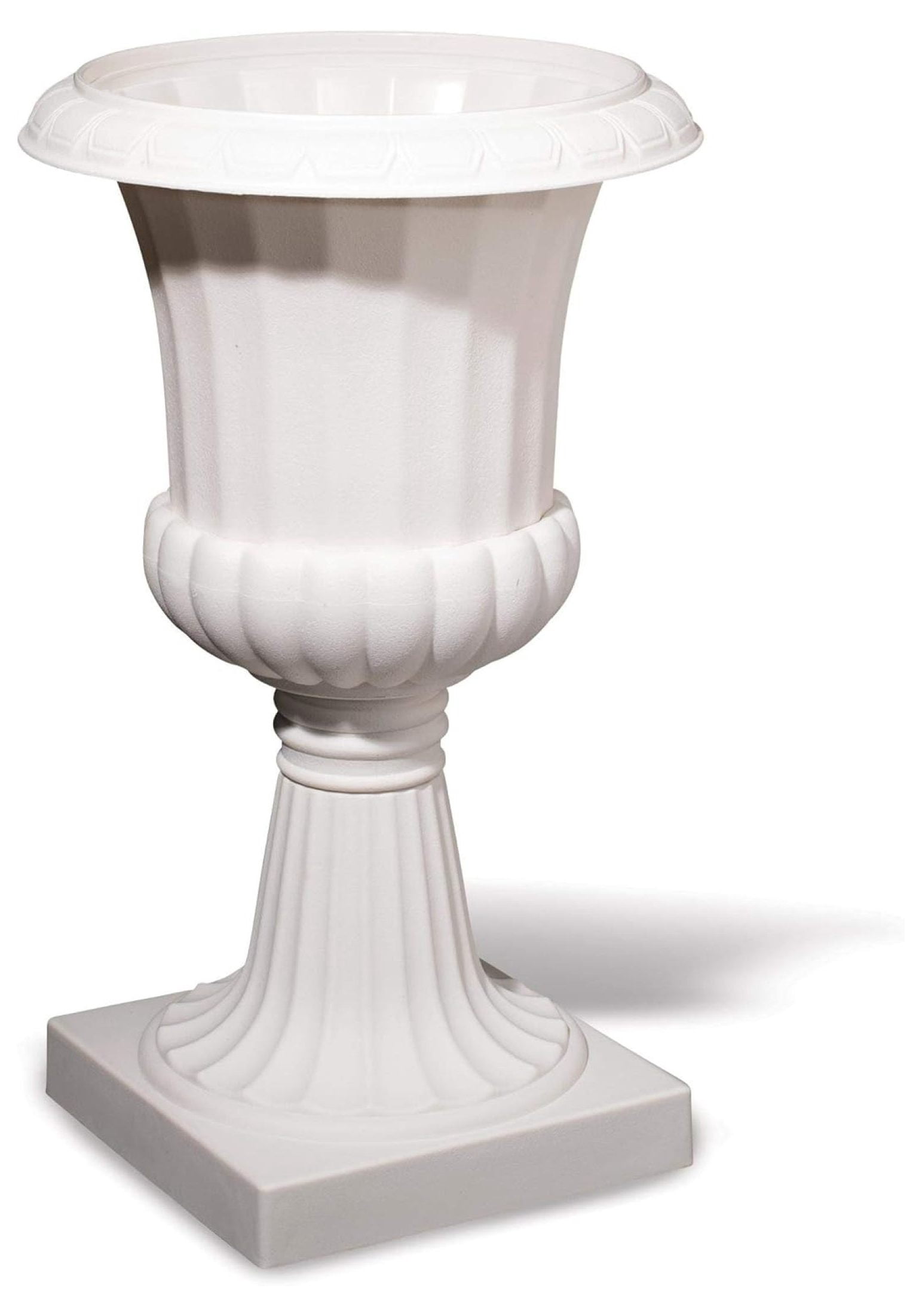 Classic White Decorative Plastic Urn Planter, 19 Inches High - Walmart.com