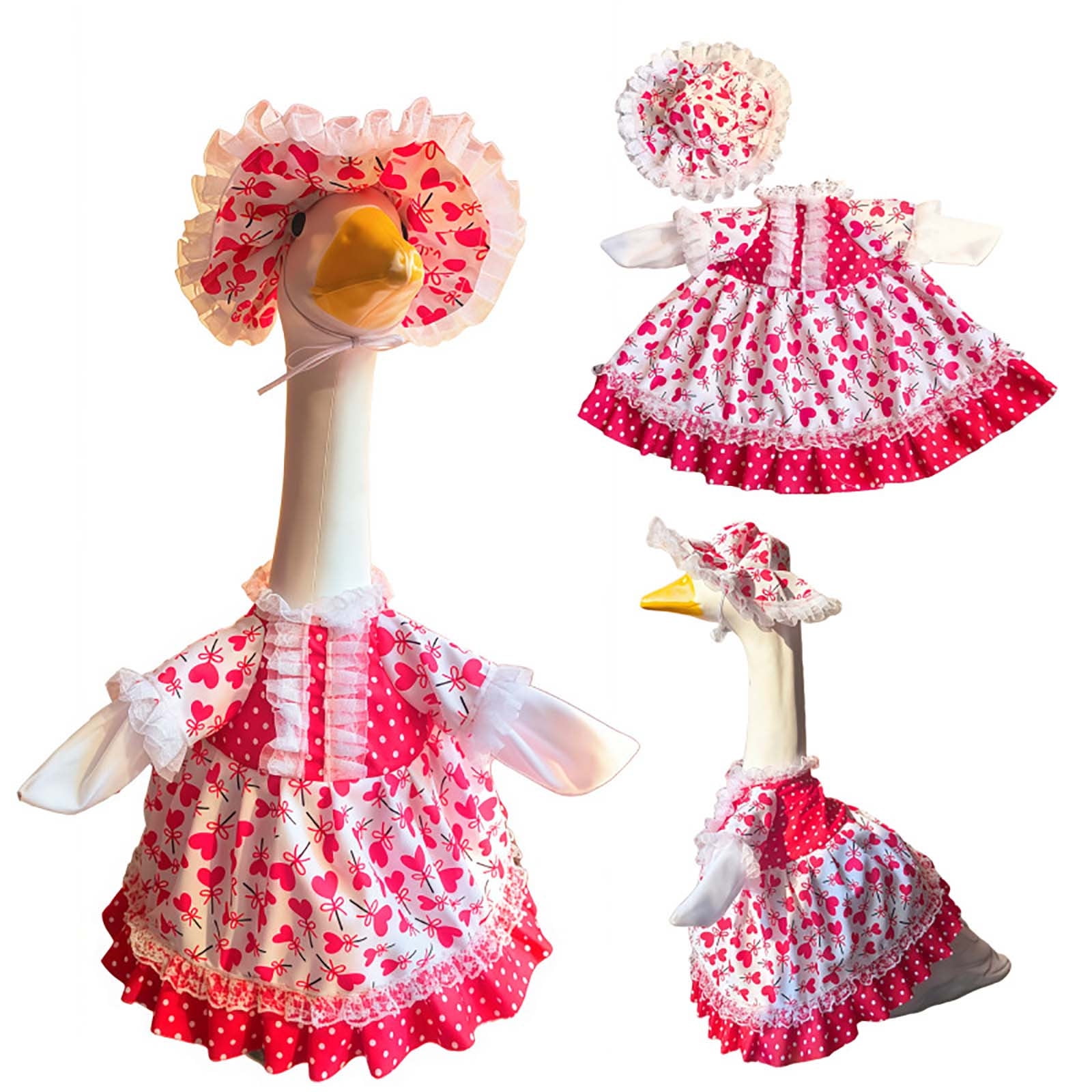 Classic White Goose Holiday Yard Decoration Outfit, Multi Holiday ...