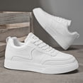 The Classic White Men'S Sneakers Feature A Easy And Comfortable Inner ...