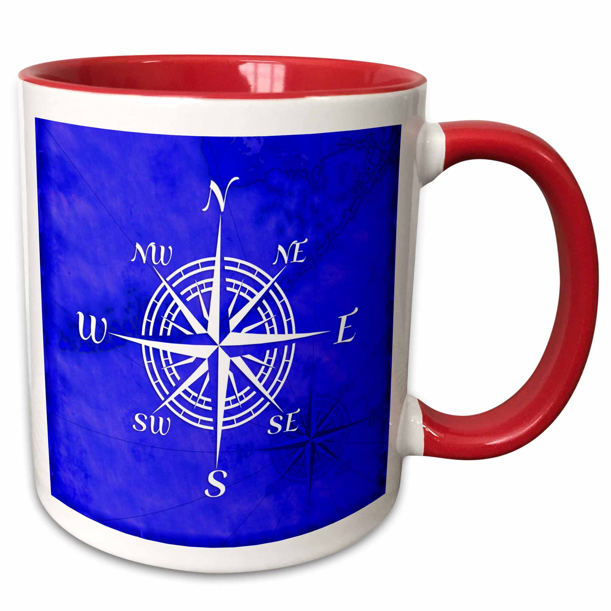 3drose, Classic White Nautical Compass Rose Sailing Design for Sailors ...