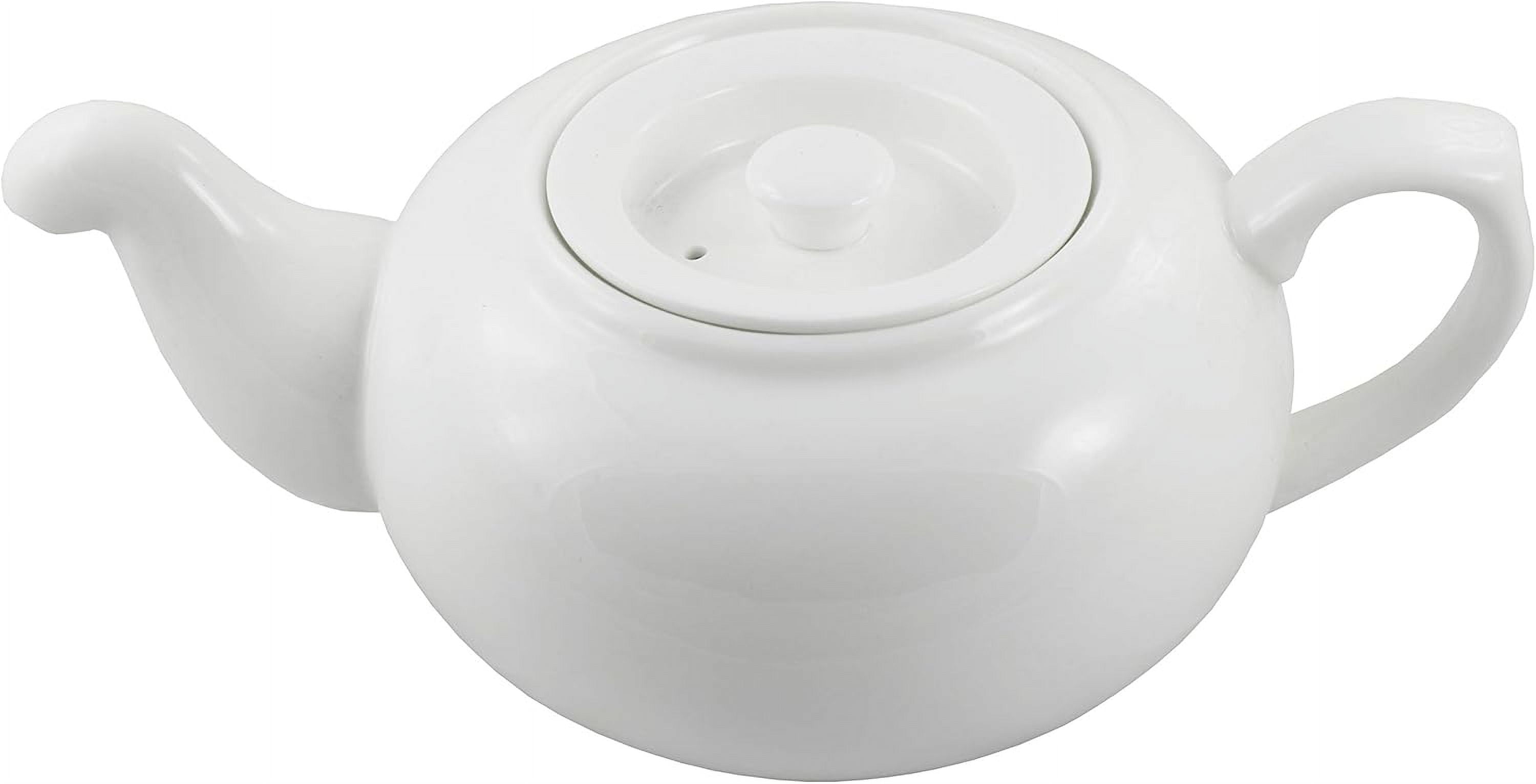 Classic White Teapot with Lid (36 oz w/Angled Spout) - Walmart.com