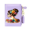 Classic Women Ladies Purse Leaf Print Zipper Wallet Zipper Pocket PU ...