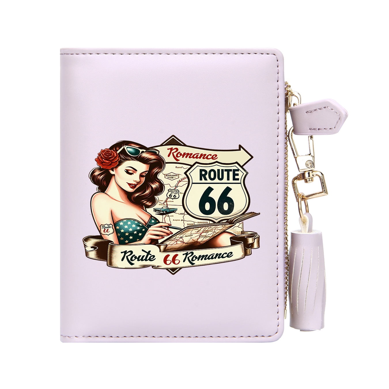 Classic Women Long Wallet Cute Print Ladies Purse PU Leather Stylish ...