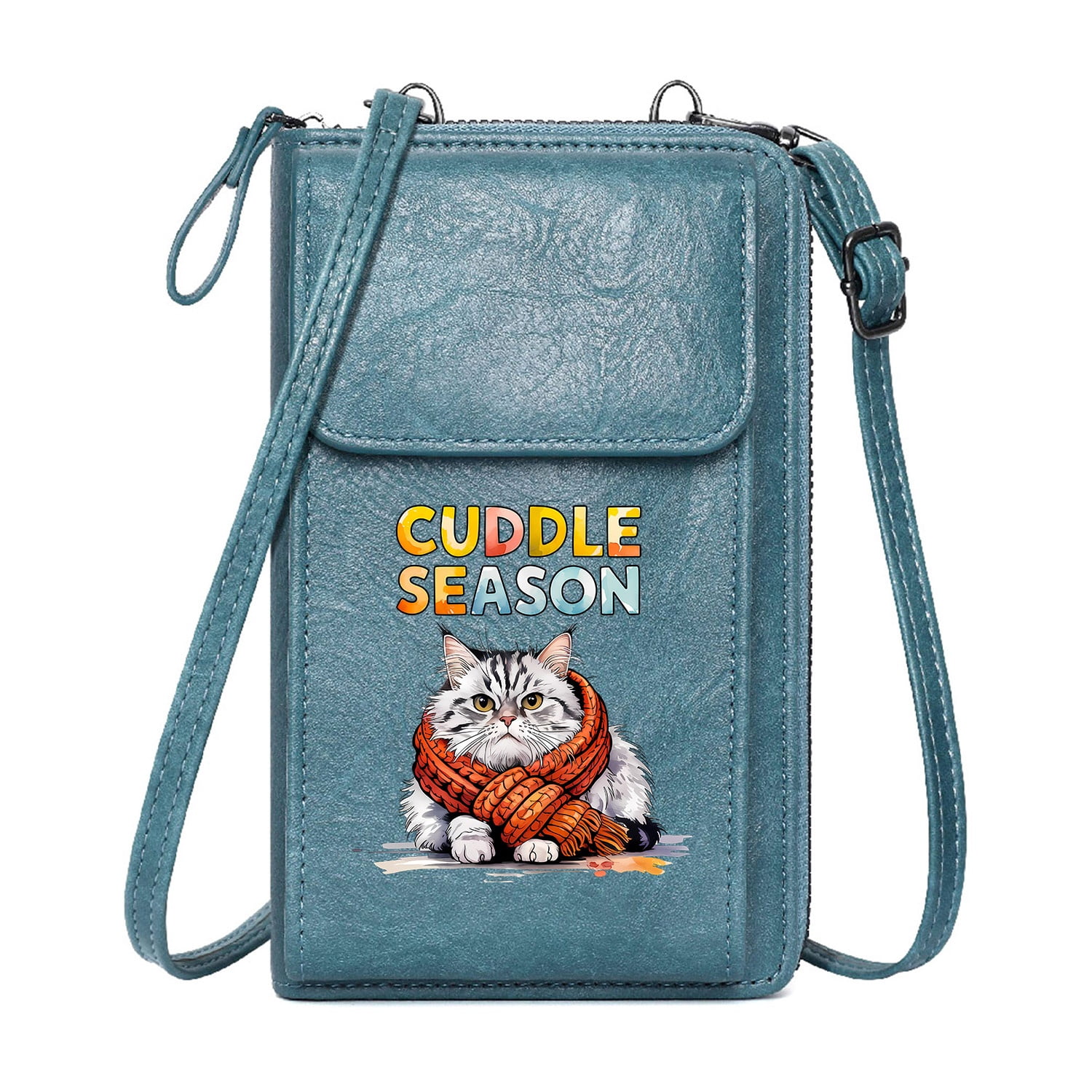 Classic Women Messenger Bag Fashion Print Wallet Bag Soft PU Leather ...