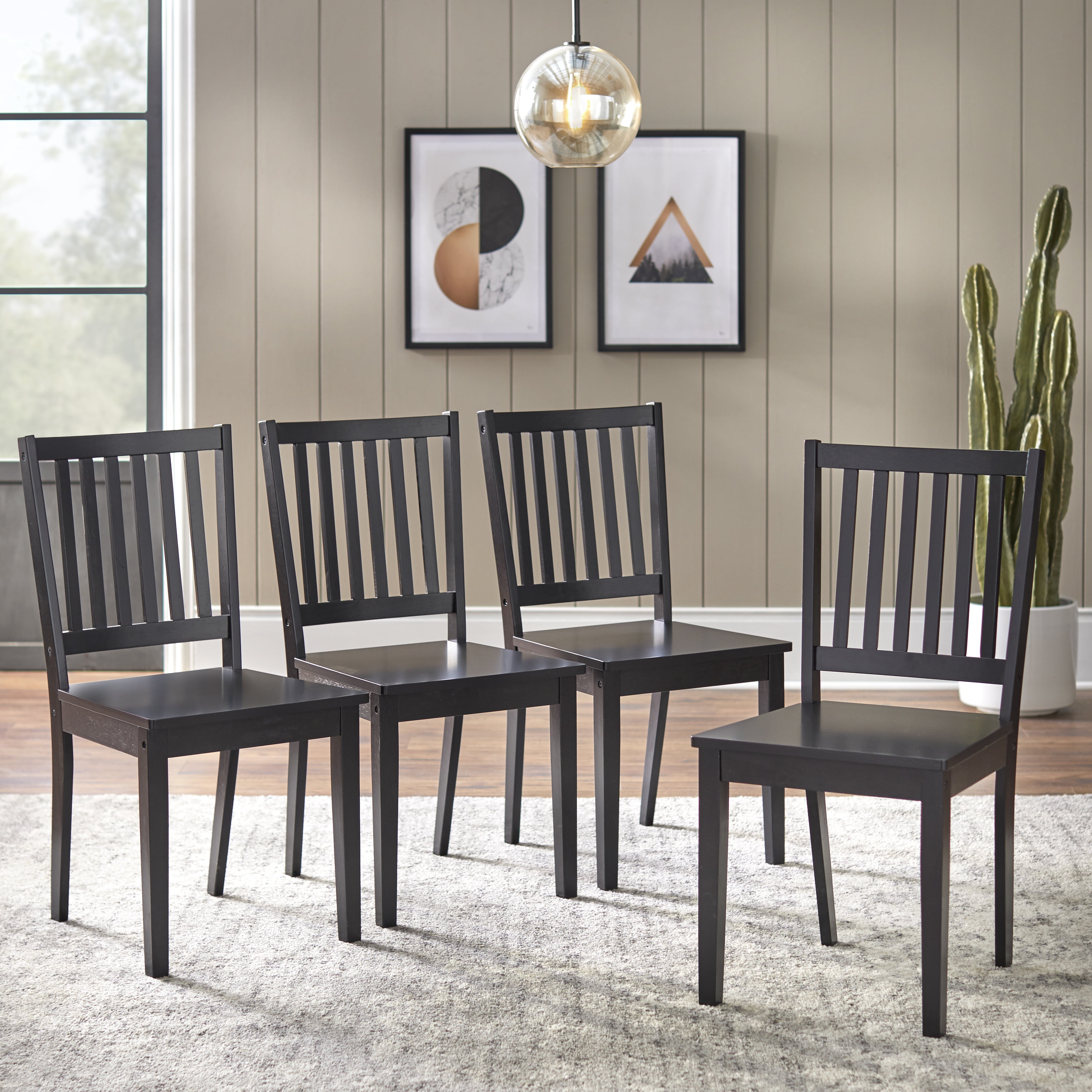 Classic Wood Farmhouse and Shaker-Style Dining Seating Set - Walmart.com