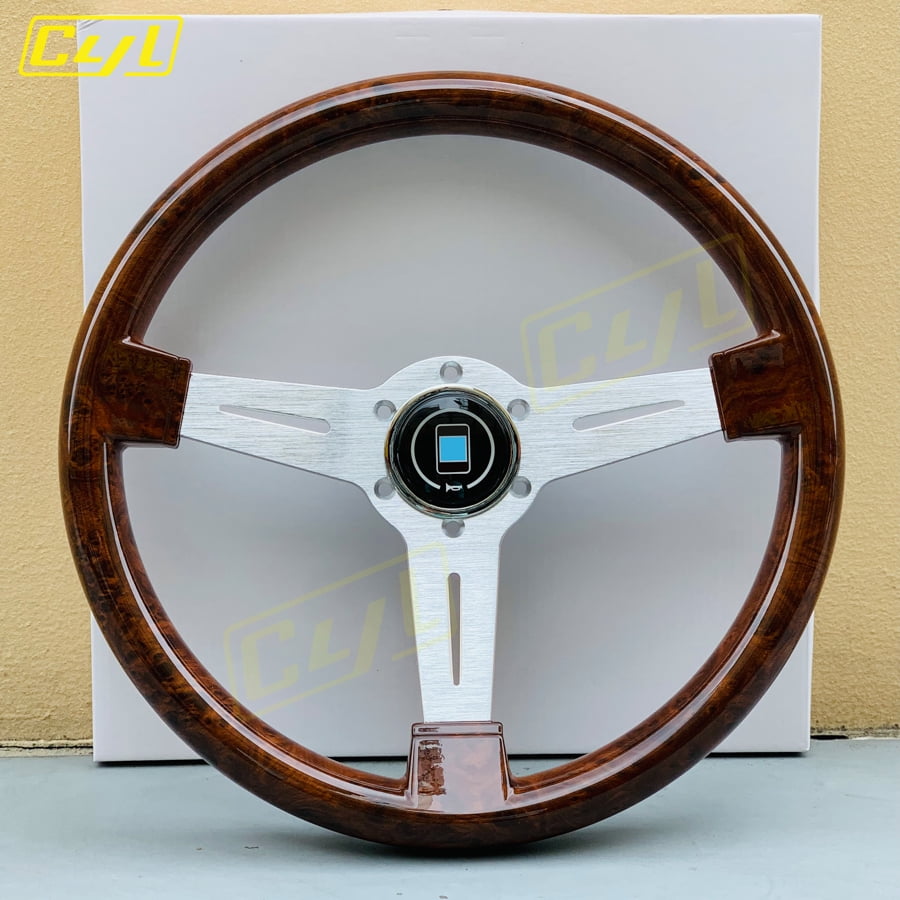 Classic Wood Style Steering Wheel Universal 14inch Racing Sports ...
