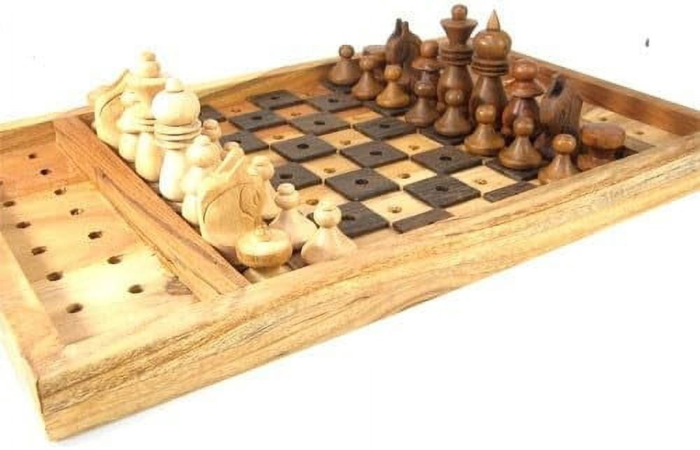 Classic Wooden Chess Set for Blind and Sighted Players -The Braille ...