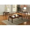 Classic Wooden Coffee/End Table Set, 3 Piece Pack, Walnut Brown ...