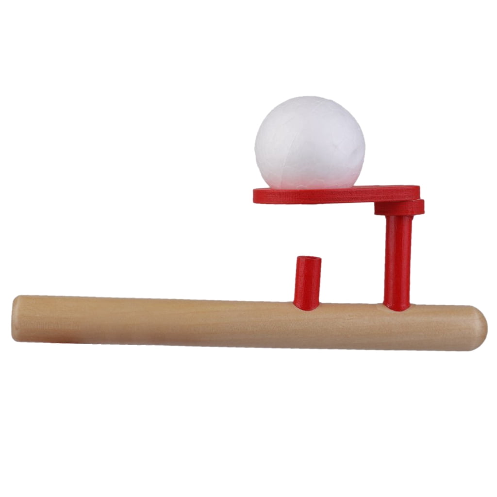 Classic Wooden Games Floating Ball Blow Tube & Balls Blows Toys ...