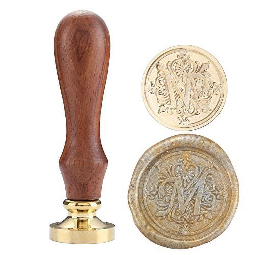 Classic Wooden Letter M Alphabet Letter Initial Wax Classic Sealing Wax ...