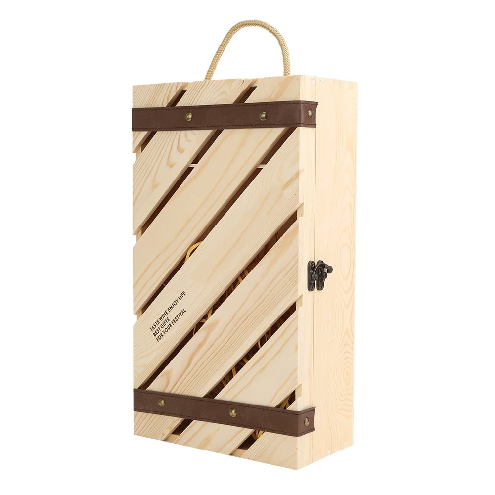 Classic Wooden Wine Gift Box, High,Quality Construction Convenient ...