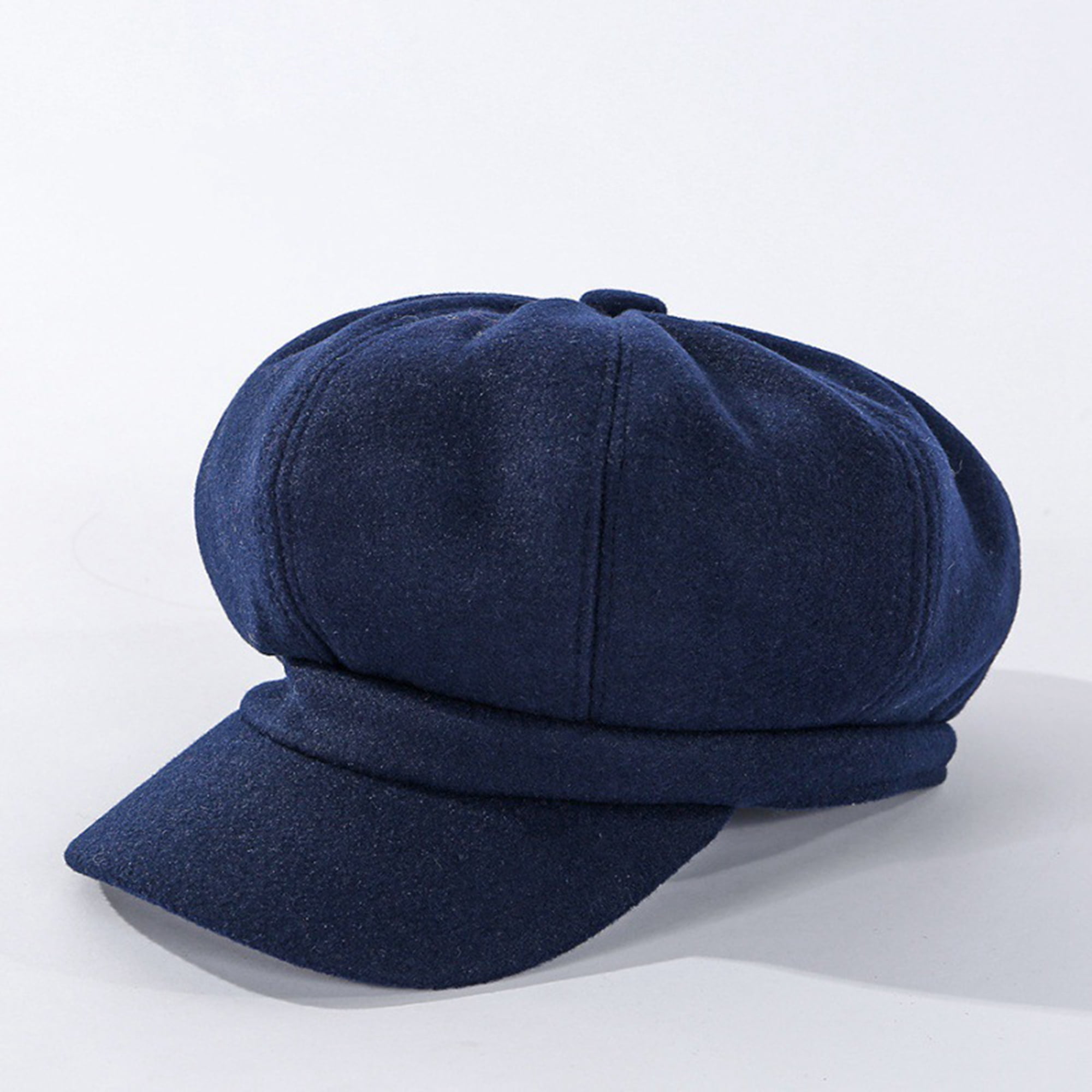 Classic Wool Beret Hat for Women Newsboy Hats Black Visor French Beret ...