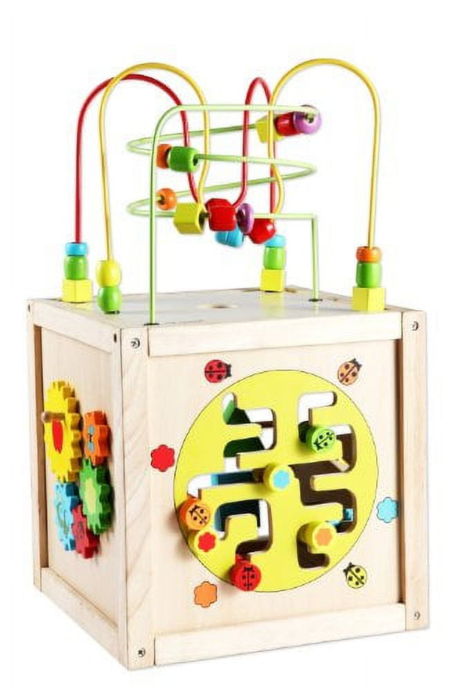 Classic World 5 Sided Wood Multi Activity Cube-Age Grade 2 Years and Up ...