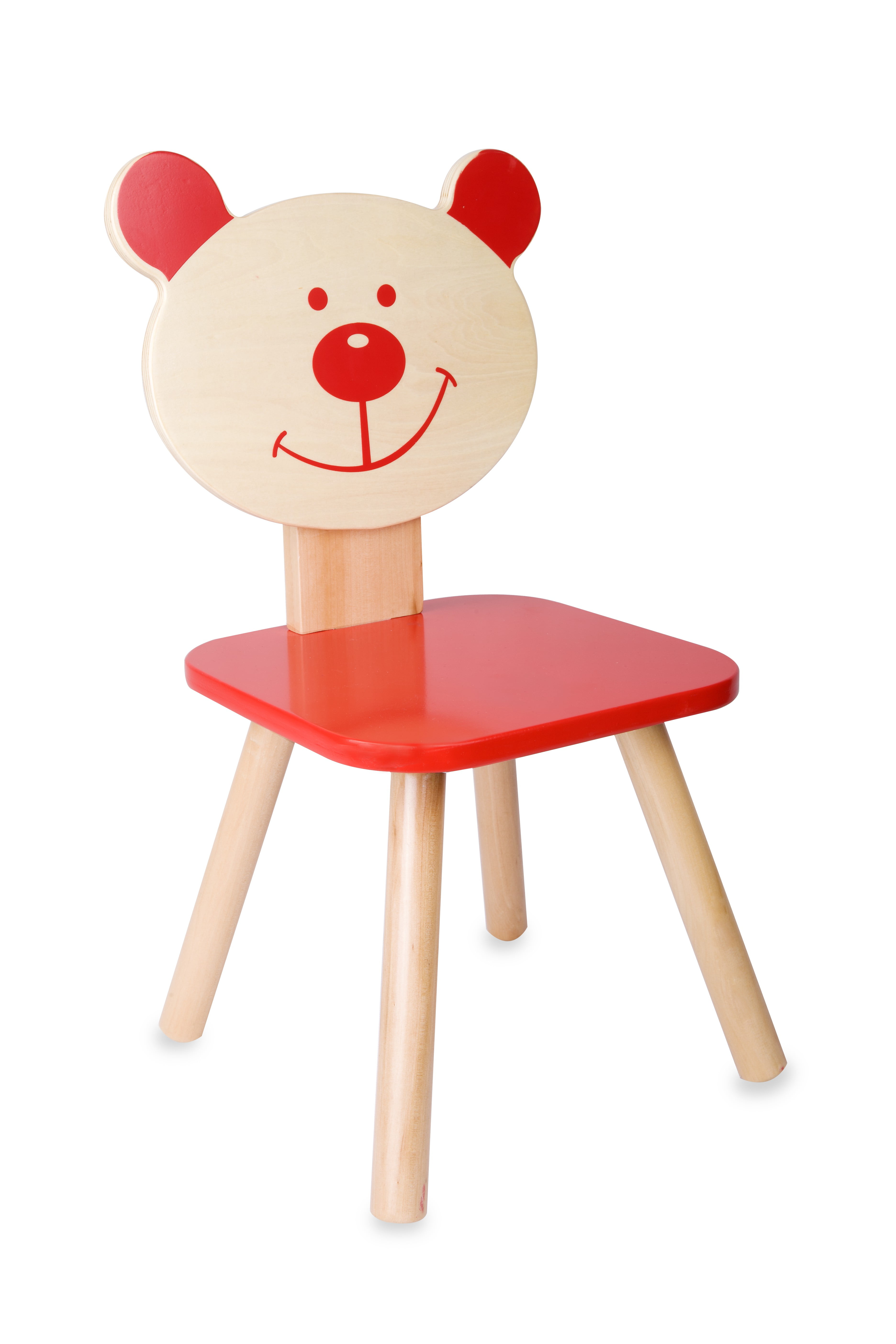 Classic World Wooden Bear Chair- Red - Walmart.com
