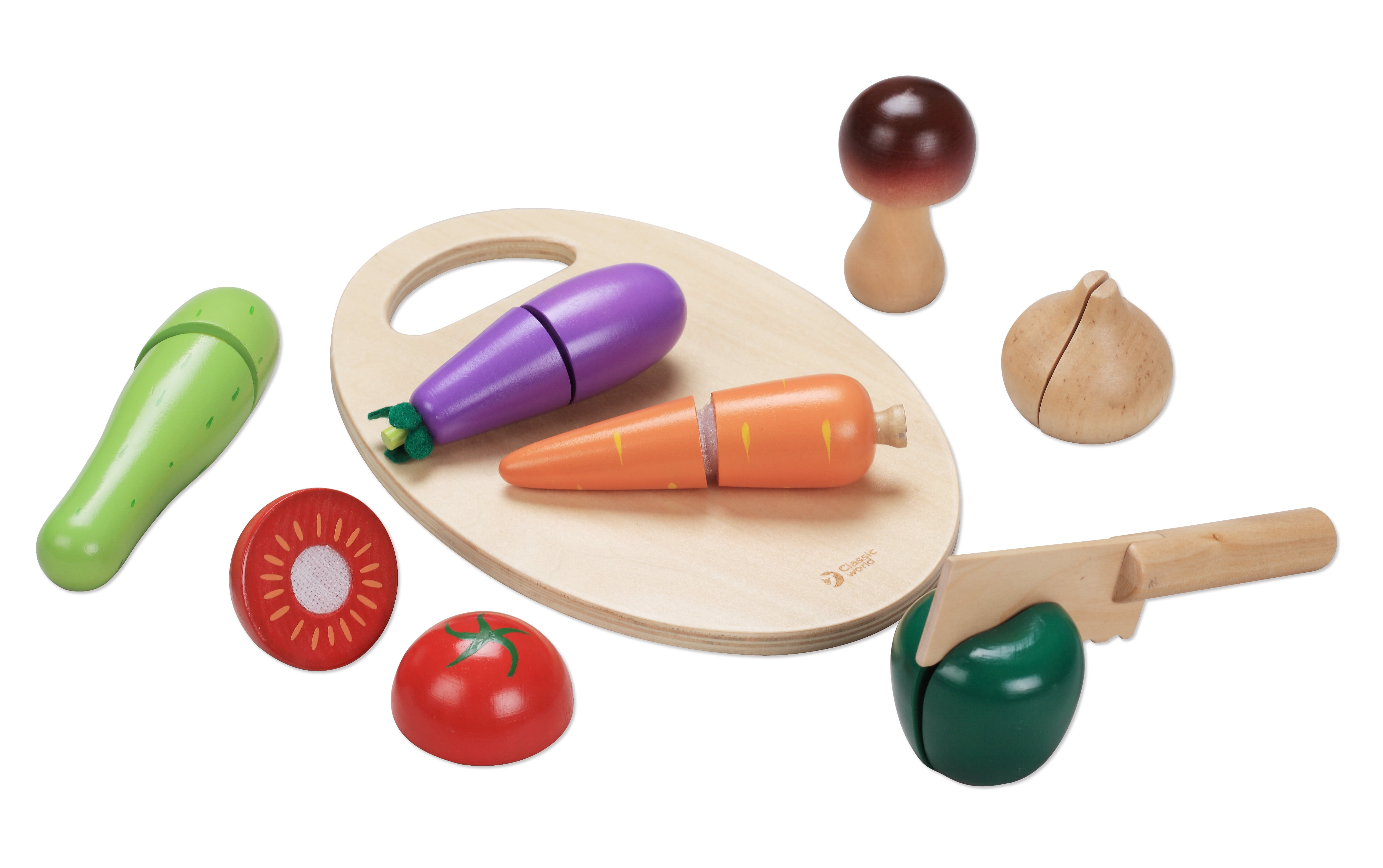 Classic World Wooden Vegetable Cutting Display - Walmart.com