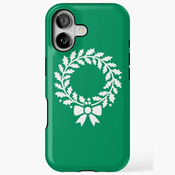Classic Wreath Festive Holiday Design Pattern iPhone Case for iPhone 17 ...