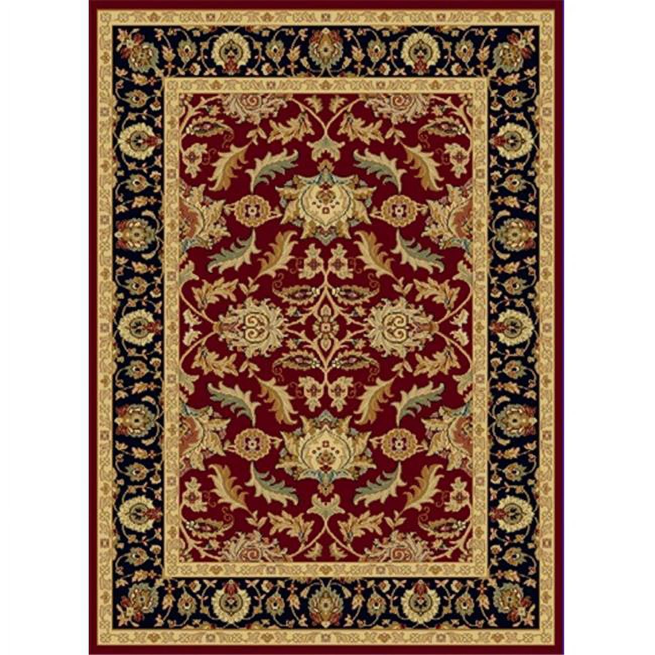 Classic Yazd 7.10X10.10 1744-310 Red Rectangle Rug - Walmart.com