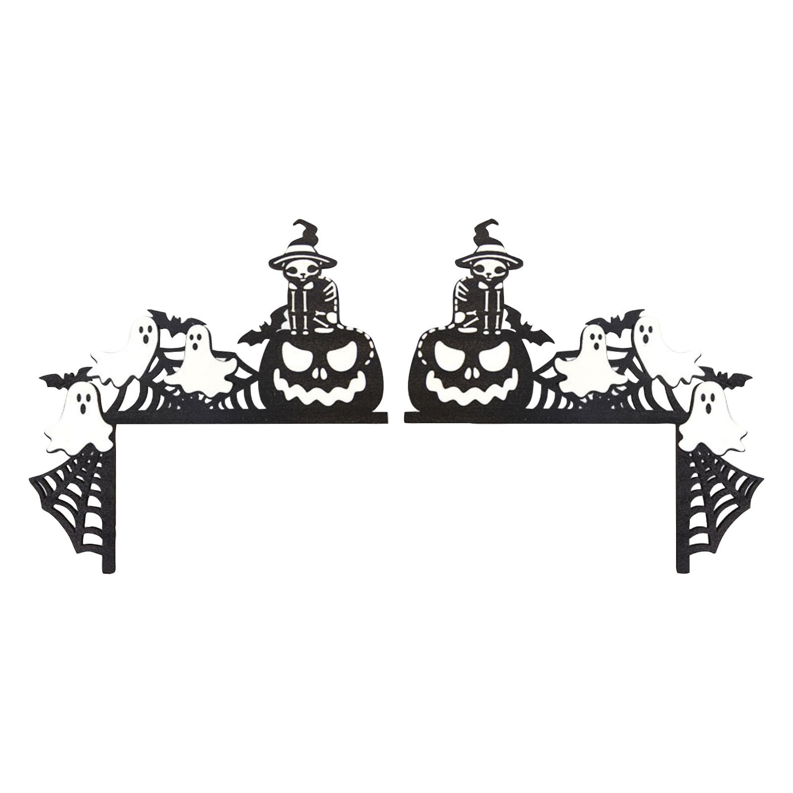 Classic Yellow Halloween Wooden Door Corner Decor Prop, Spooky Haunted ...