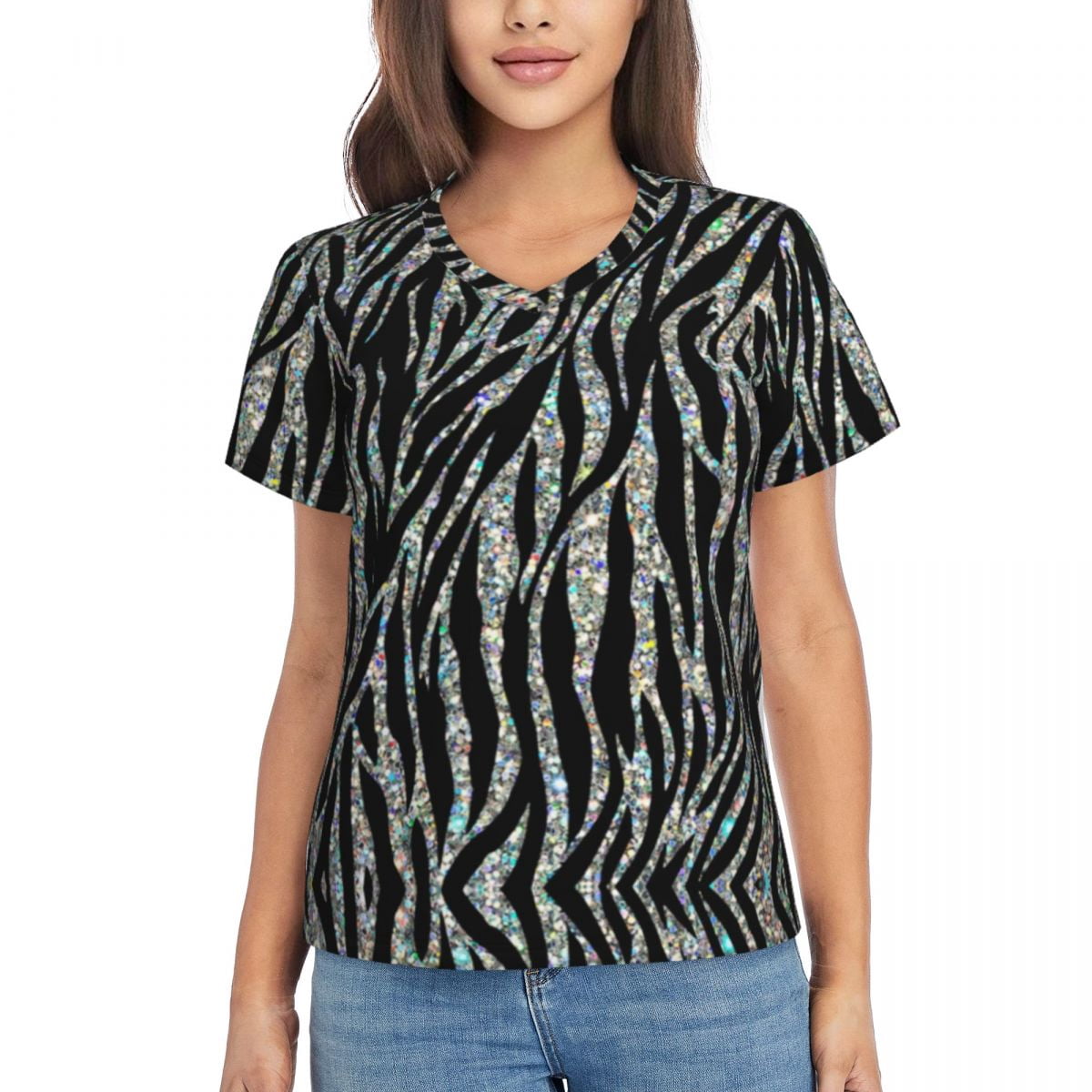 Classic Zebra T Shirts Black and White Animal Print Street Fashion T ...