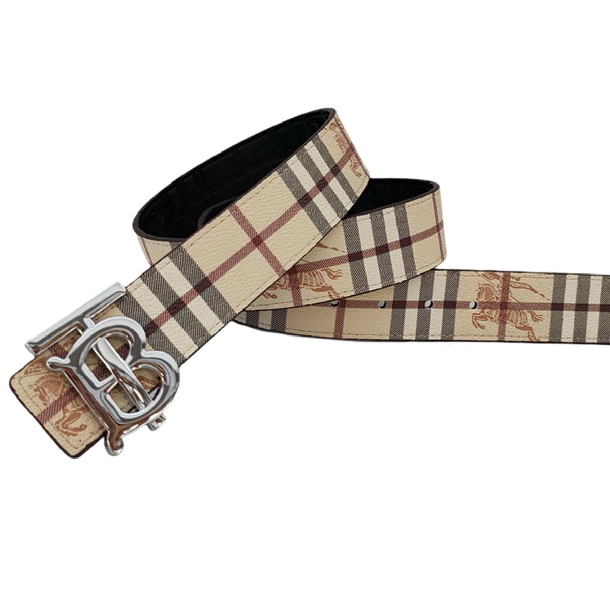 Classic men's and women's belt double-sided embossed two-layer cow TB ...