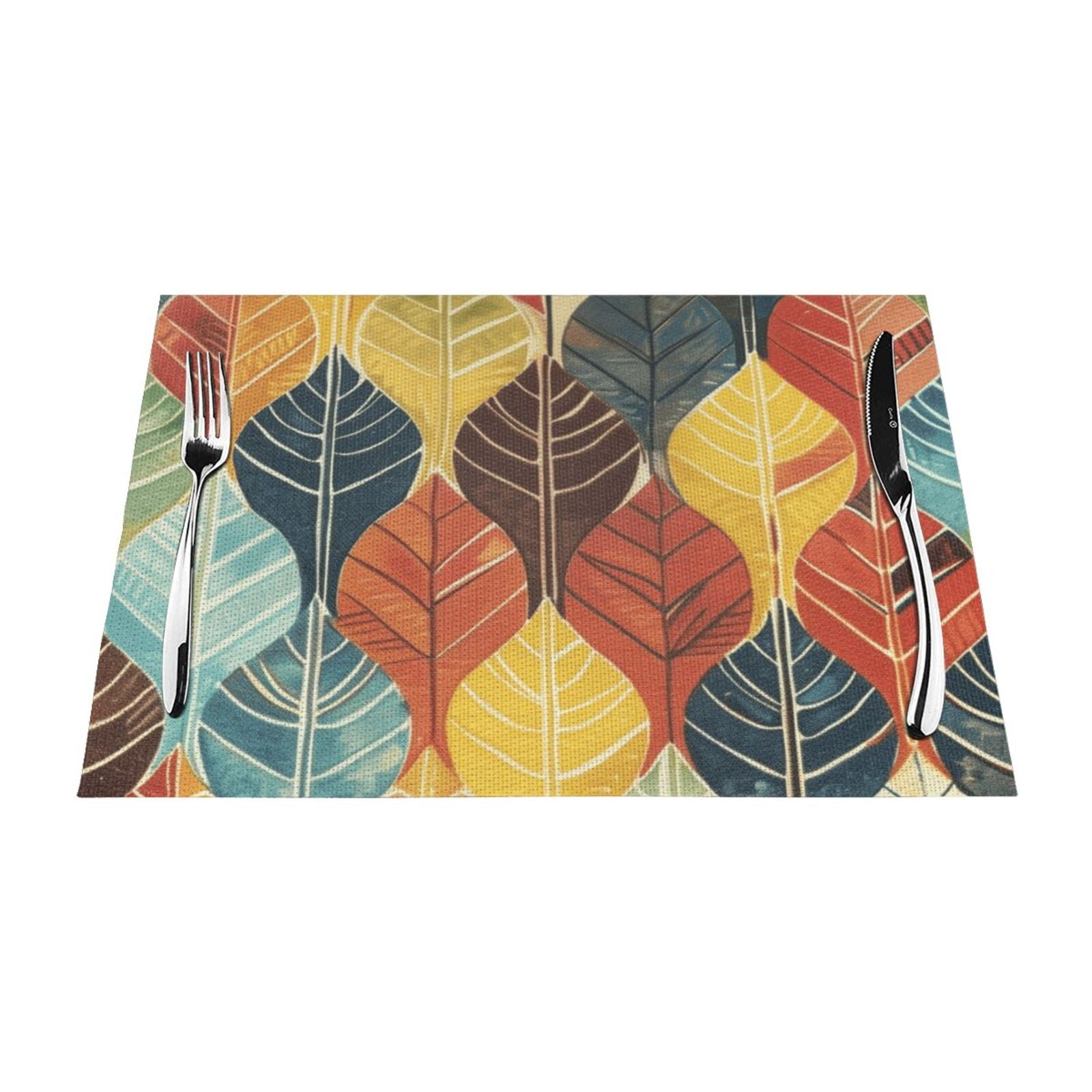 Classic printing art mat, heat-resistant dining table mat, washable PVC ...