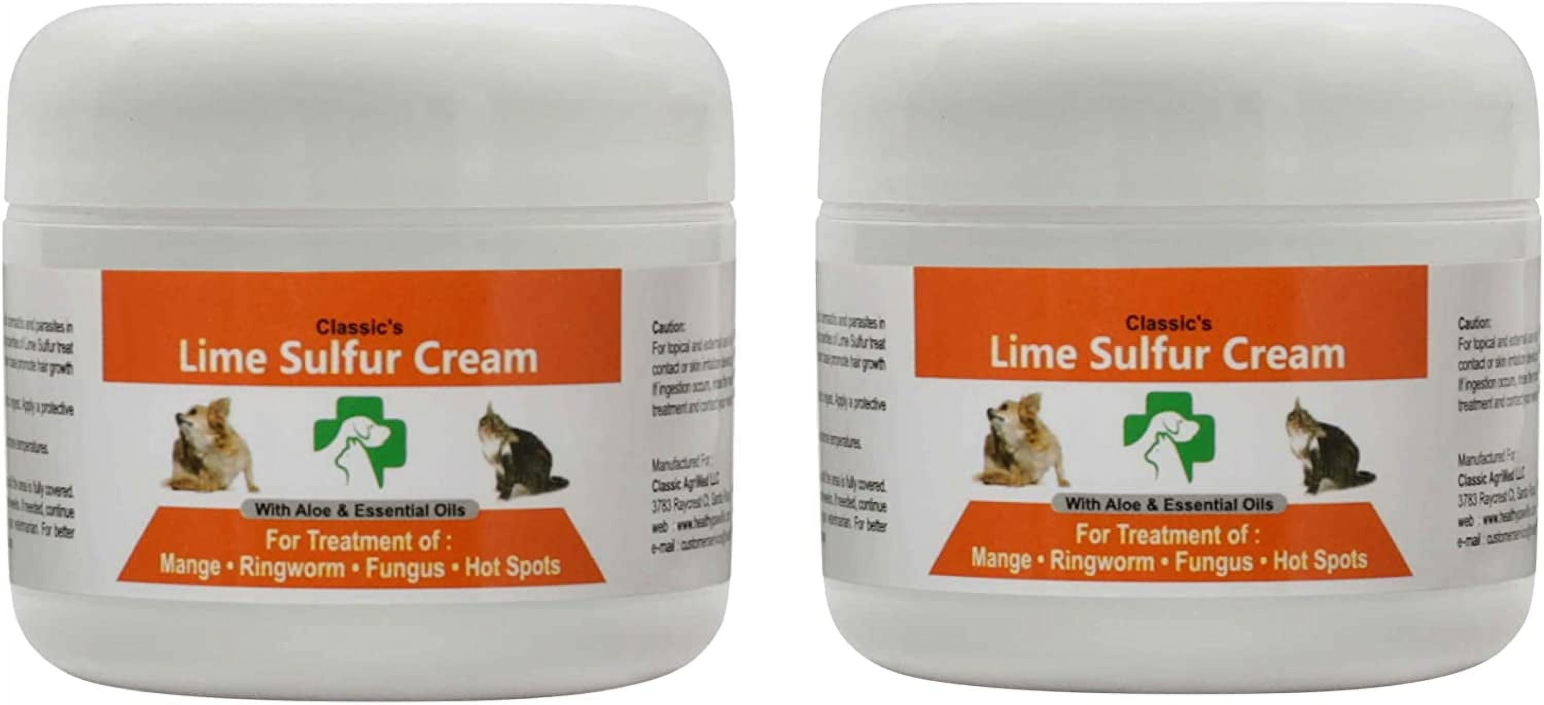 Classic's Lime Sulfur Dip Pet Skin Ointment (2 oz x 2 Jars) - Pet Care ...