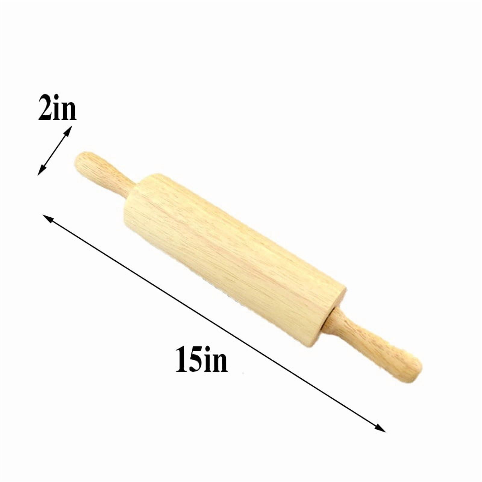 Classic wooden rolling pin, hardwood dough rolling pin for baking pizza ...