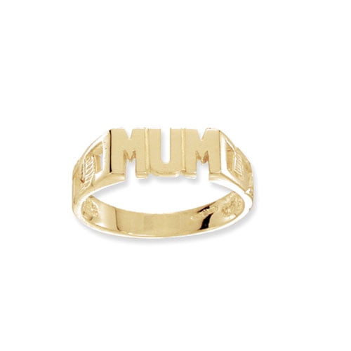 Classical 9k Gold Women Mum Ring - Walmart.com