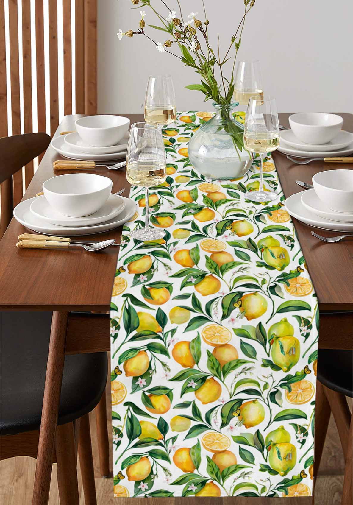 Classical Abstract Waves Texture Table Runner 13x90in Non-Slip Cotton ...