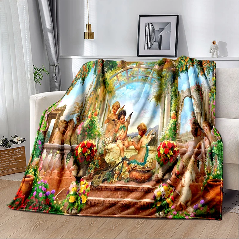 Classical Angel Blanket Religion Cute Kids Soft Cover Throw Blanket ...